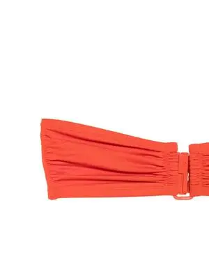 ERES Ruched Buckled Bandeau Bikini Top - Orange