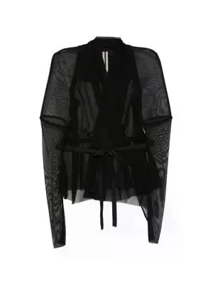 Rick Owens Tie-waist Jacket - Black
