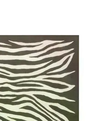 Eric Bompard Zebra-print Square Scarf - Black