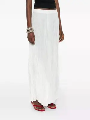 P.a.r.o.s.h Elasticated-waistband Maxi Skirt - White