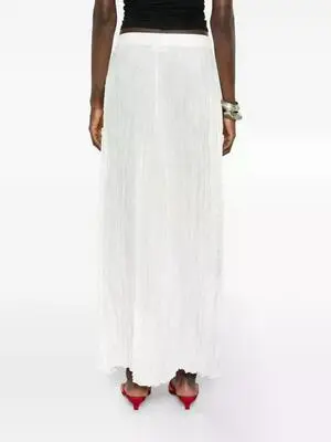 P.a.r.o.s.h Elasticated-waistband Maxi Skirt - White