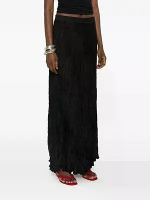 P.a.r.o.s.h Elasticated-waistband Maxi Skirt - Black