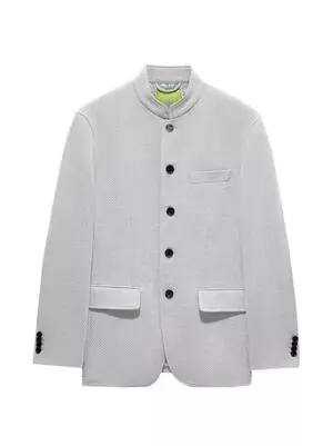 Shanghai Tang Herringbone Button Jacket - Grey
