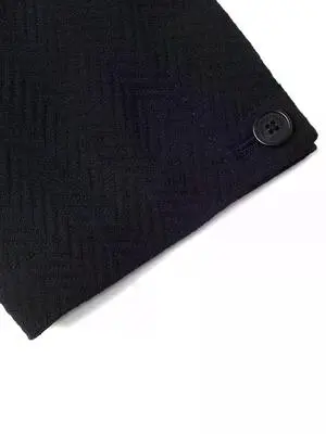 Shanghai Tang Button Herringbone Jacket - Blue