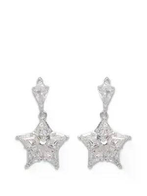 SWAROVSKI Star-drop Earrings - Silver