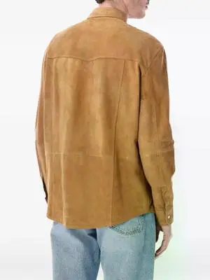 SWORD 6644 Pocket Leather Overshirt