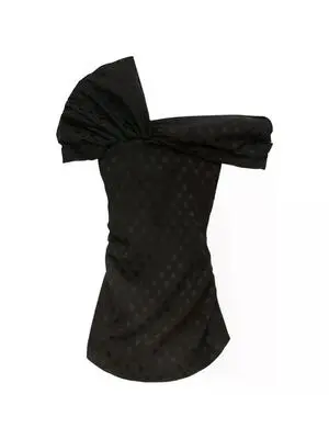 Isabel Marant Étoile Esen Polka-dot Draped Top - Black