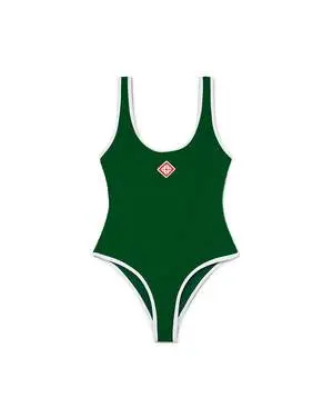 Casablanca Monogram One-piece Swimsuit - Green