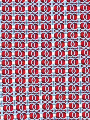 FERRAGAMO Gancini Chain Print Silk Tie - Red