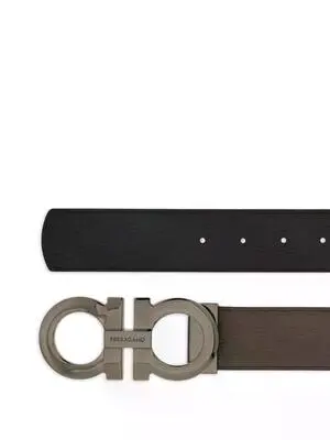 FERRAGAMO Gancini Reversible And Adjustable Belt - Brown