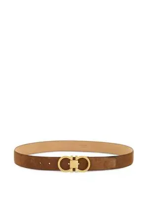 FERRAGAMO Adjustable Gancini Belt - Brown