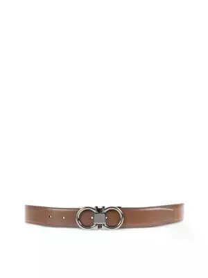 FERRAGAMO Reversible And Adjustable Gancini Belt - Brown