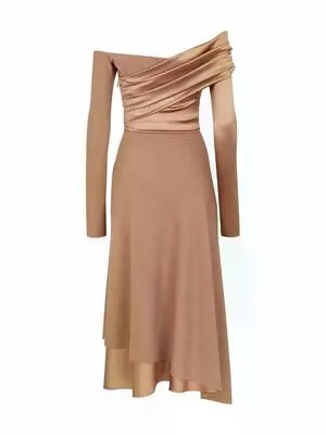 Fendi Off-shoulder Ruched Dress