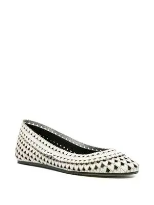 Isabel Marant Étoile Belni Laser-cut Heart Ballet Flats - White