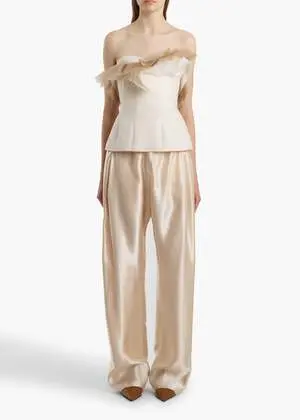 Khaite Sal Bustier Top - Cream