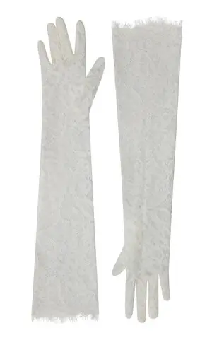 Ila Delia Lace Gloves - White