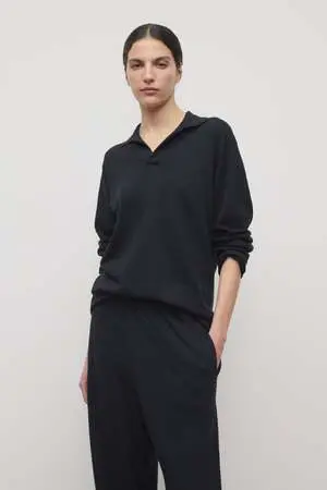 THE ROW Niosa Long-sleeve Top - Black