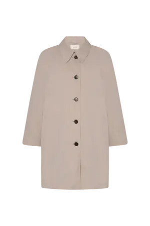 THE ROW Hawkins Cotton Poplin Car Coat - Beige