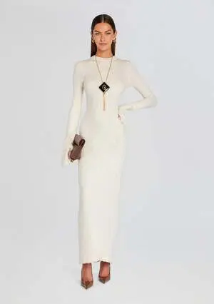 SEROYA Carina Maxi Dress - Eggshell