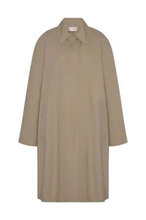 THE ROW Dayton Relaxed Wool Gabardine Coat - Beige