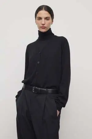 THE ROW Nilas Cashmere Cardigan - Black