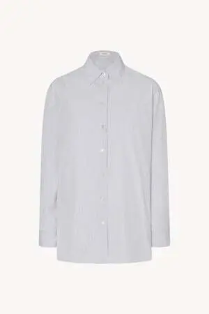 THE ROW Sisilia Shirt - White With Blue