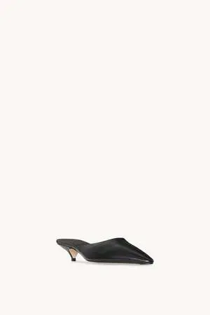 THE ROW Liisa Kitten Mule - Black