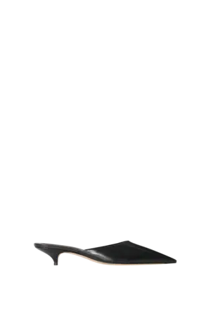 THE ROW Liisa Kitten Mule - Black