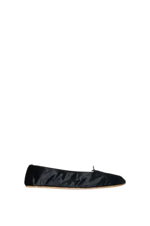 THE ROW Round Ballet Flat Black