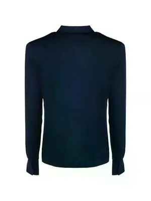 CRUCIANI Long-sleeve Polo Shirt - Blue