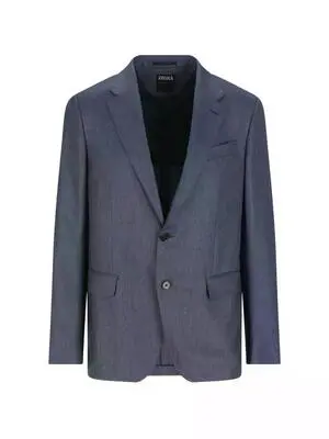 Zegna Single-breasted Blazer - Blue