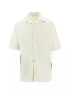Off-White Cotton Pattern Shirt - White