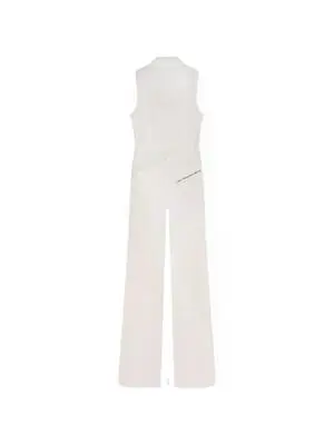 Elisabetta Franchi Denim Jumpsuit With Logo Detail