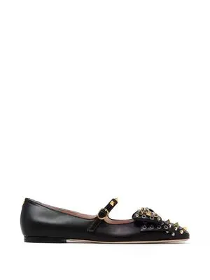 Valentino Garavani Studded Bow Ballet Flats - Black