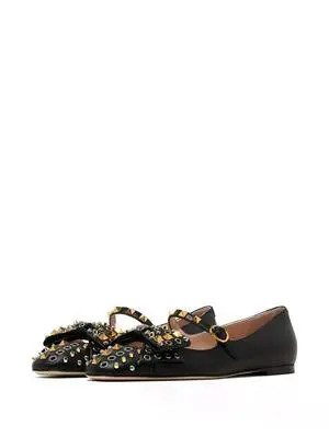 Valentino Garavani Studded Bow Ballet Flats
