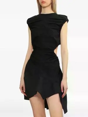 Toga Cut-out Drawstring Mini Dress