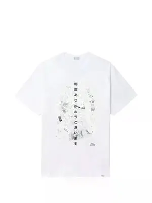 KOLOR BEACON Graphic-print Cotton T-shirt - White