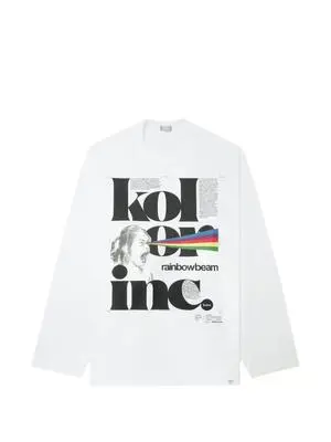 KOLOR BEACON Printed Long-sleeve T-shirt - White