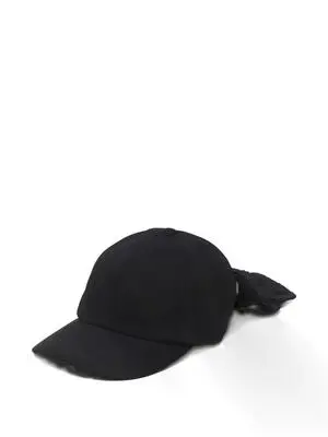CA4LA Bow-detail Baseball Cap - Black