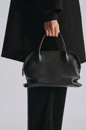 THE ROW Agnes 12 Top Handle Bag - Black