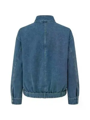 Tibi Moto Denim Bomber