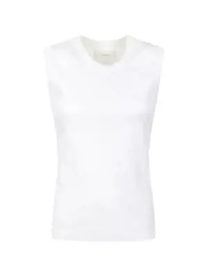 JEANERICA Vanessa Crew-neck Tank Top - White
