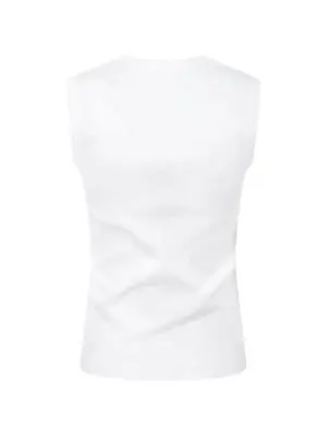 JEANERICA Vanessa Crew-neck Tank Top - White