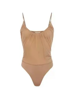 L'Agence Gelina Mesh Bodysuit - Neutrals
