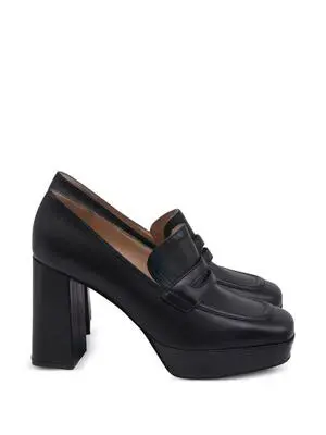 GIANVITO ROSSI Rouen Leather Platform Loafers