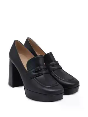 GIANVITO ROSSI Rouen Leather Platform Loafers