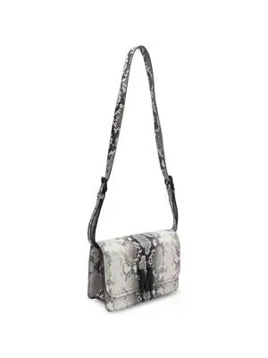 Moschino M-logo Python-print Shoulder Bag
