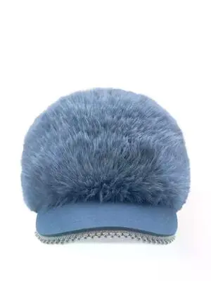 LOVETT Fur Baseball Cap - Blue
