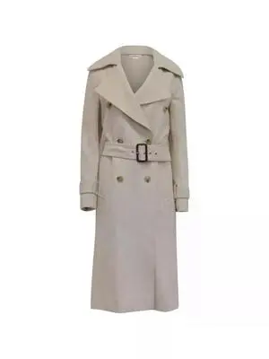 Victoria Beckham Double-breasted Belted Trench Coat - Neutrals