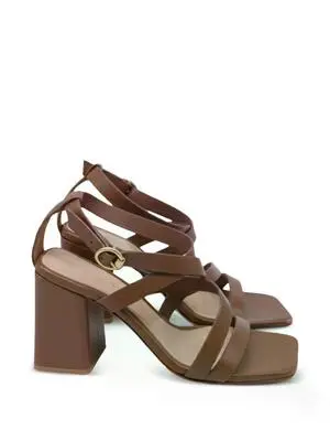 GIANVITO ROSSI Strappy Block-heel Leather Sandals
